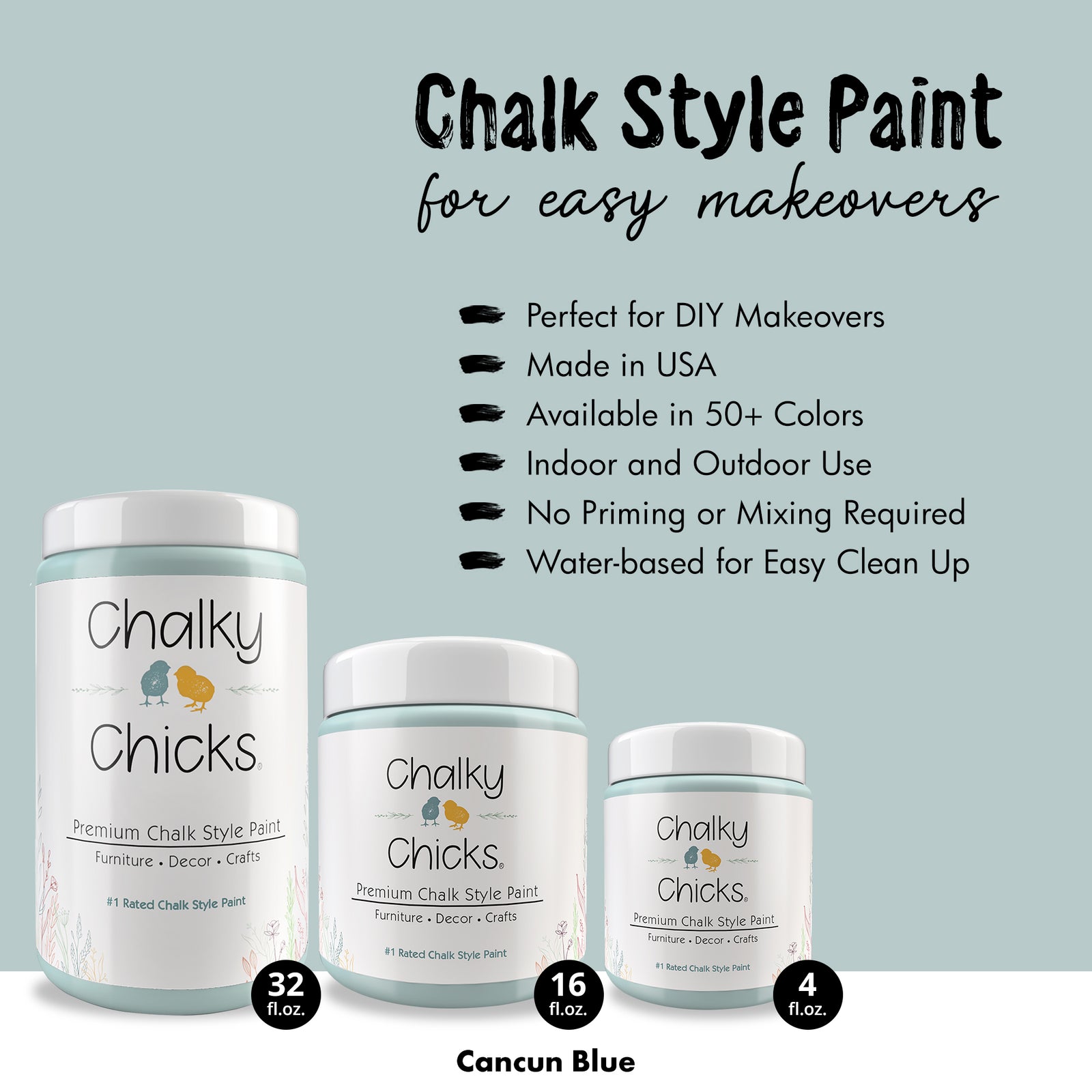 Cancun Blue - Premium Chalk Style Paint