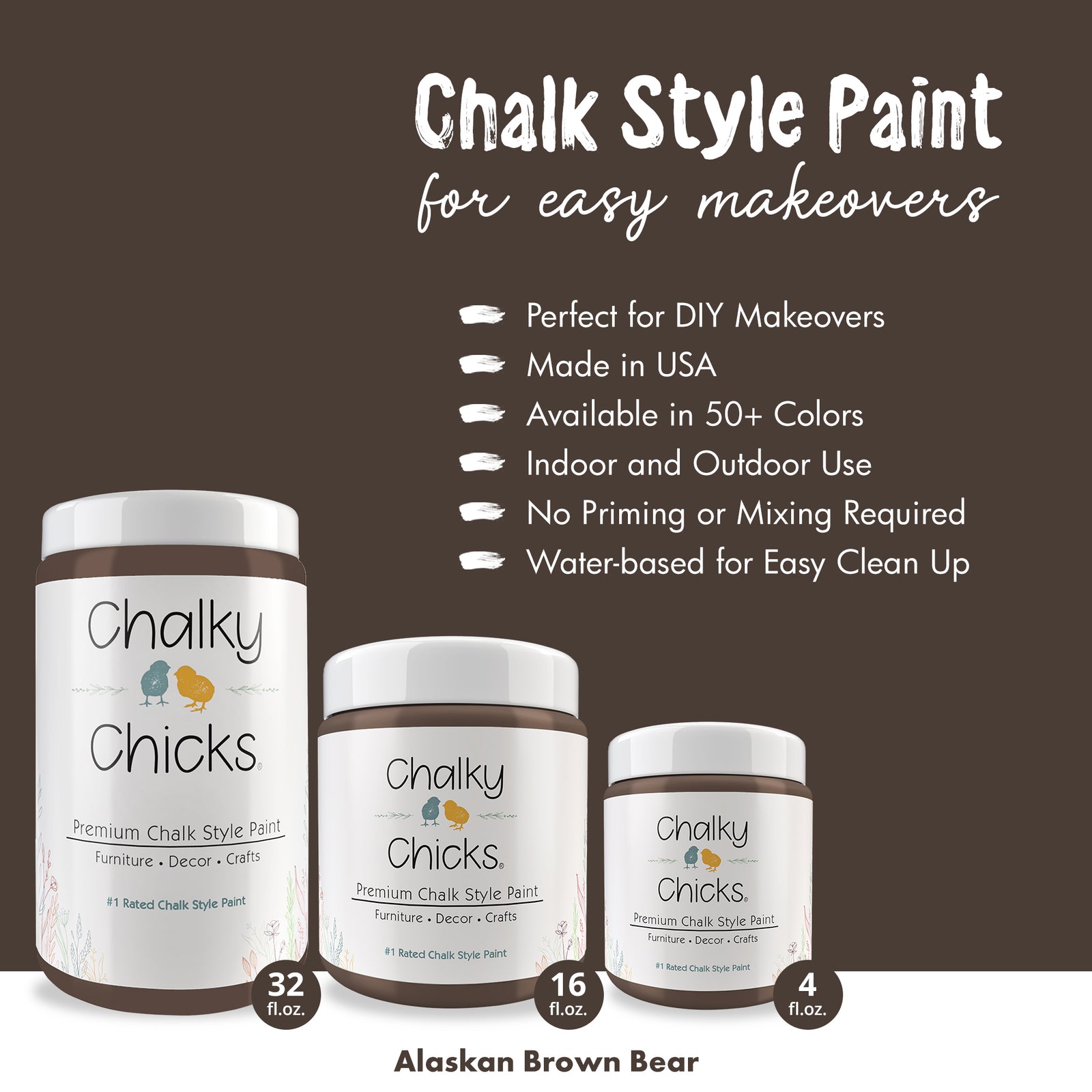 Alaskan Brown Bear - Premium Chalk Style Paint